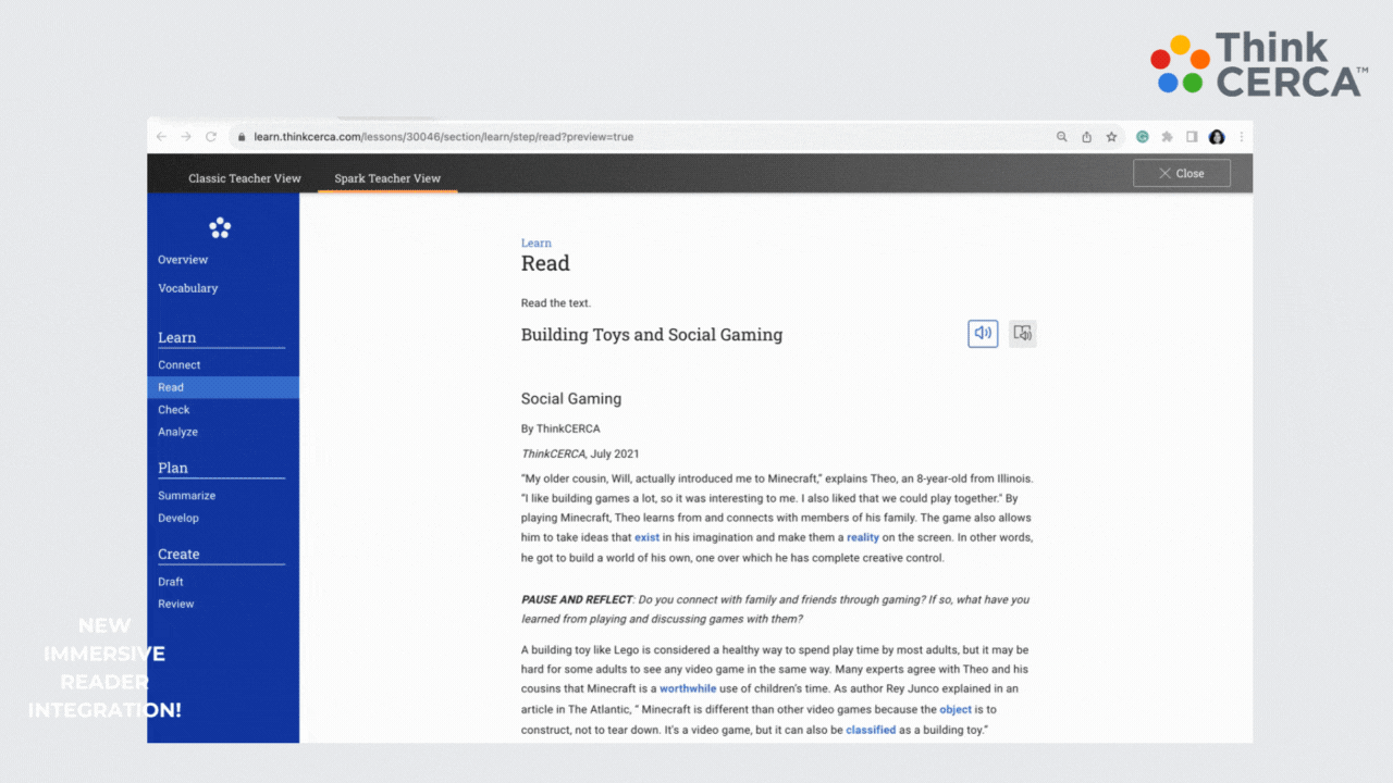 Product Update: Immersive Reader