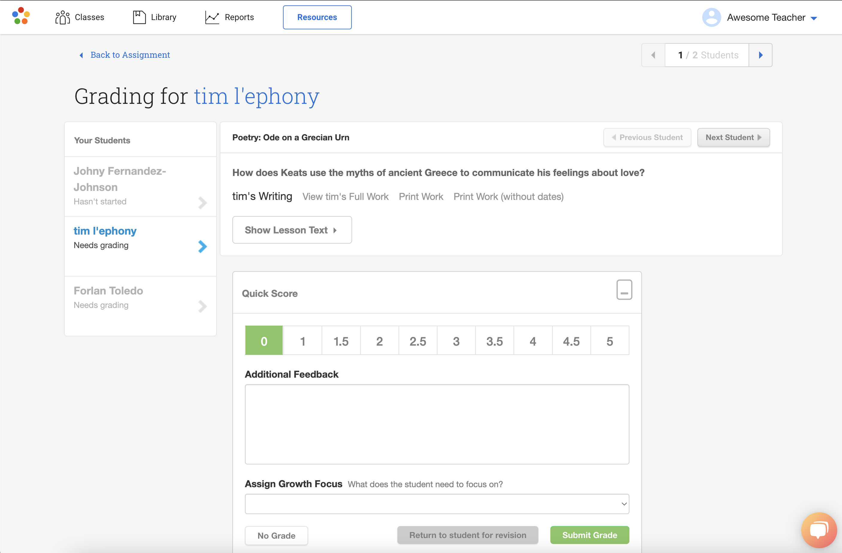 Product update: Rubrics